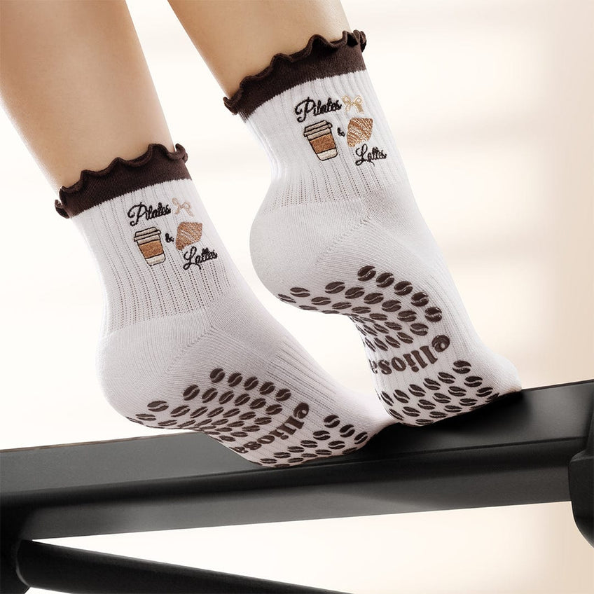 Elliosa Pilates & Lattes Grip Socks | Non Slip Pilates Socks
