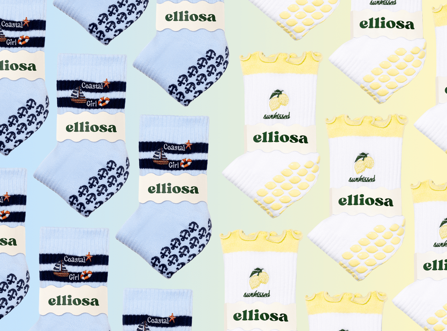 Elliosa - Cutest Pilates Grip Socks